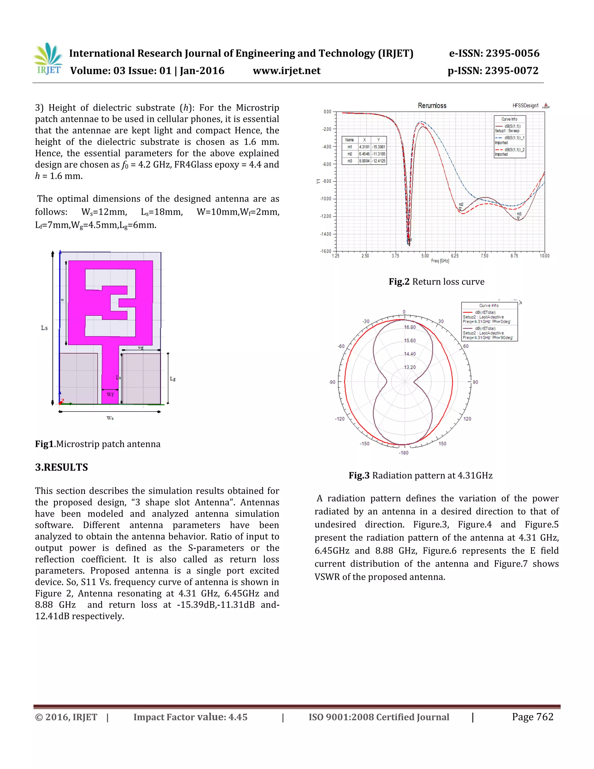 A Novel Design and Characterization of 3-Shape Microstrip Patch Antenna for C-Band and X-Band ...