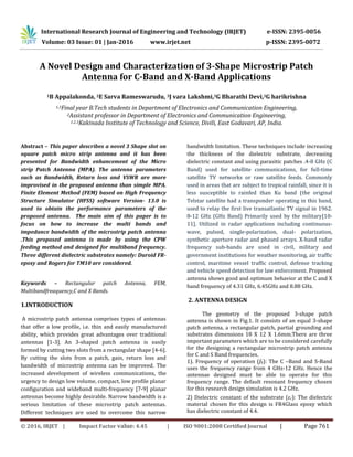 A Novel Design and Characterization of 3-Shape Microstrip Patch Antenna for C-Band and X-Band ...