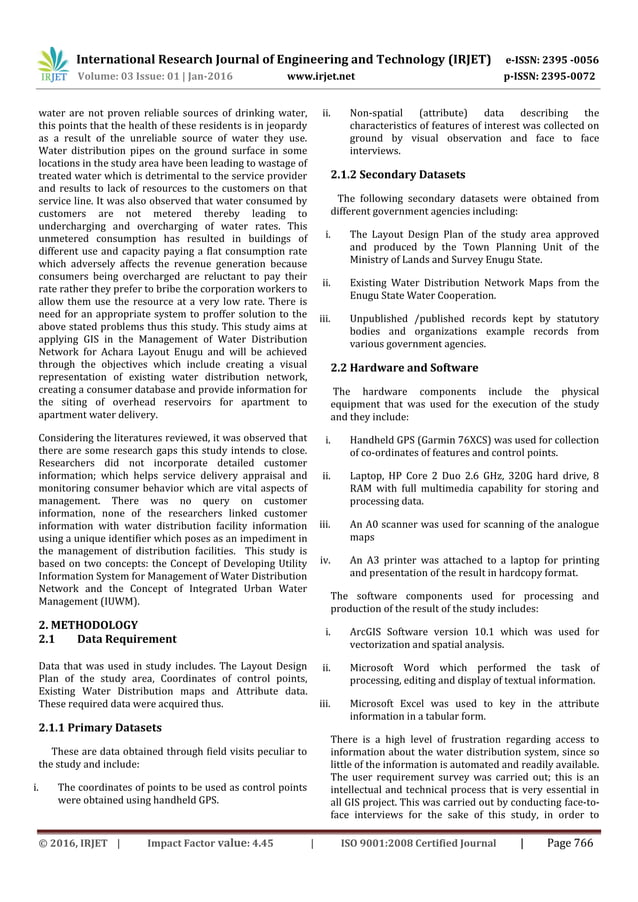 Development of a GIS-Based System for Management of Water Distribution ...