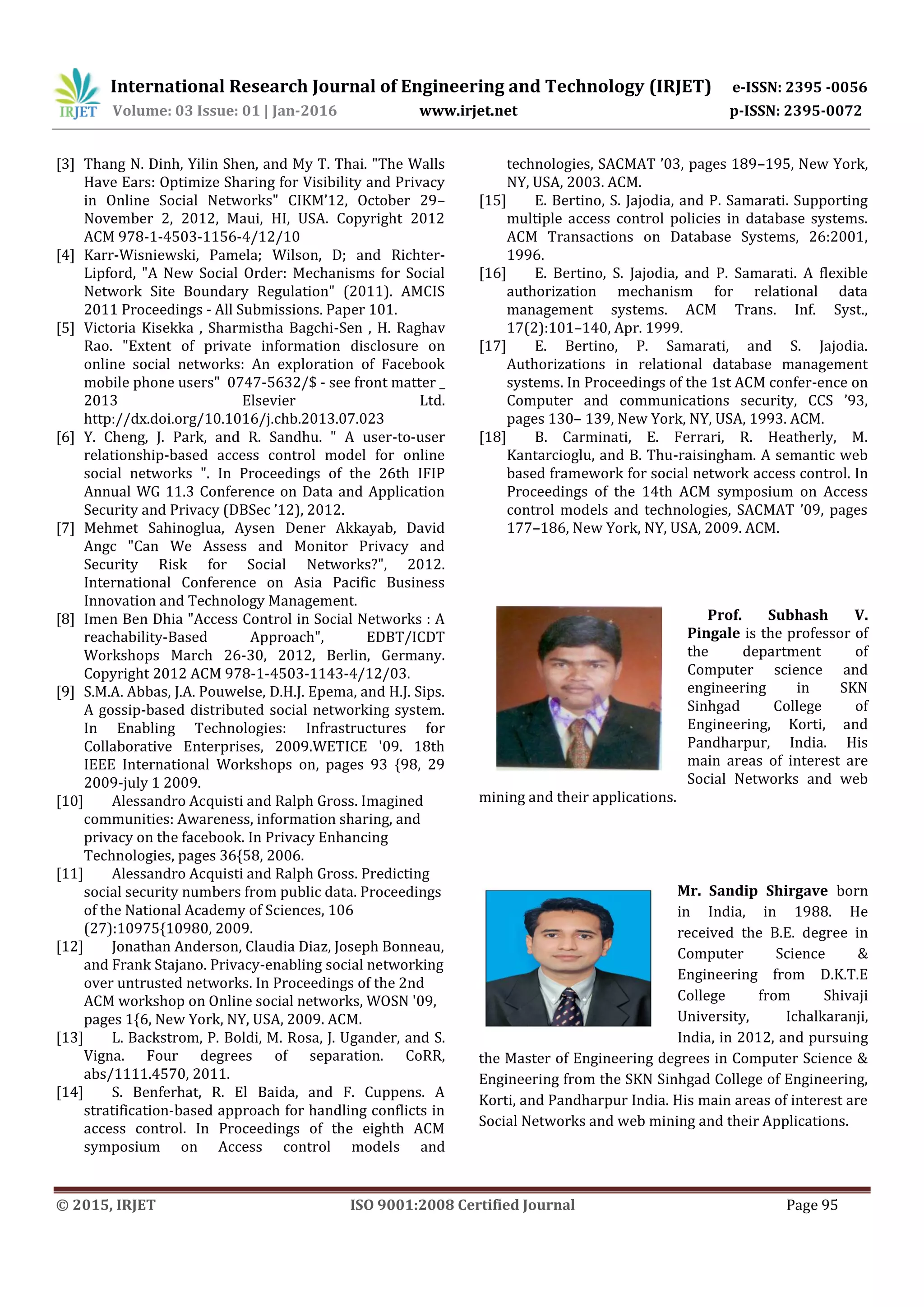 Detecting and Resolving Privacy Conflicts in Online Social Networks | PDF