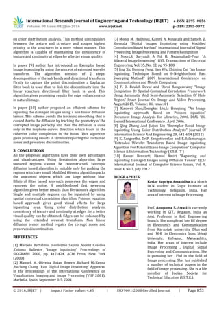 Digital Image Inpainting: A Review | PDF