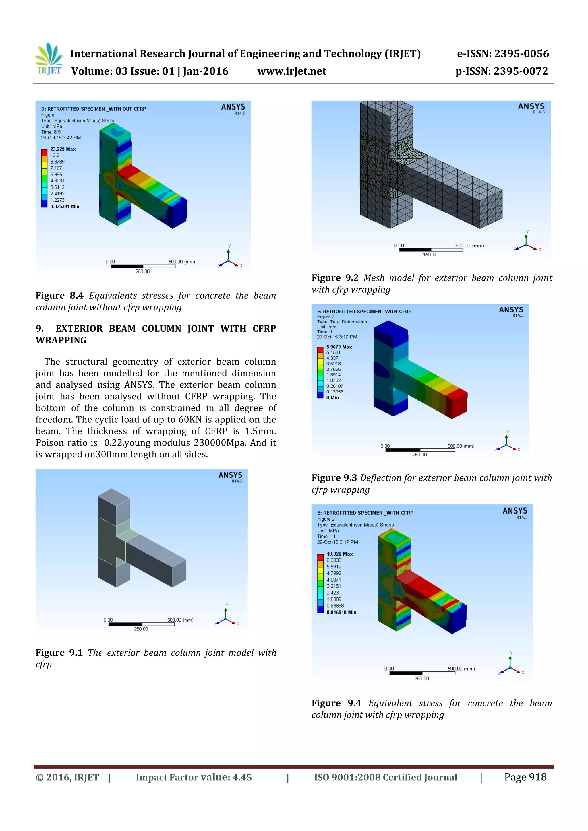 Numerical Study on Retrofitting Of Beam Column Joint Strengthened With ...