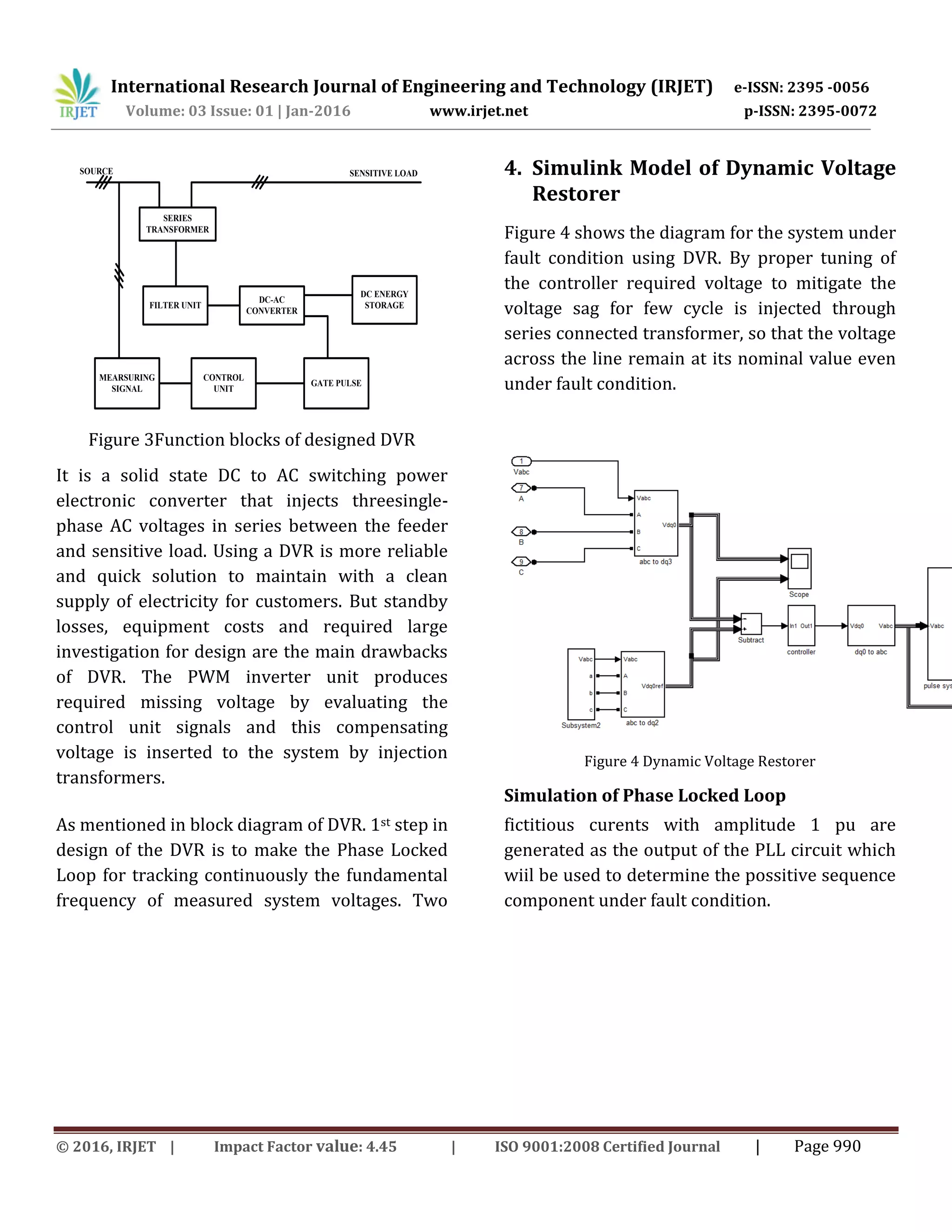 Mitigation of Voltage Sags & Swells in LV Distribution System Using Dynamic Voltage Restorer | PDF