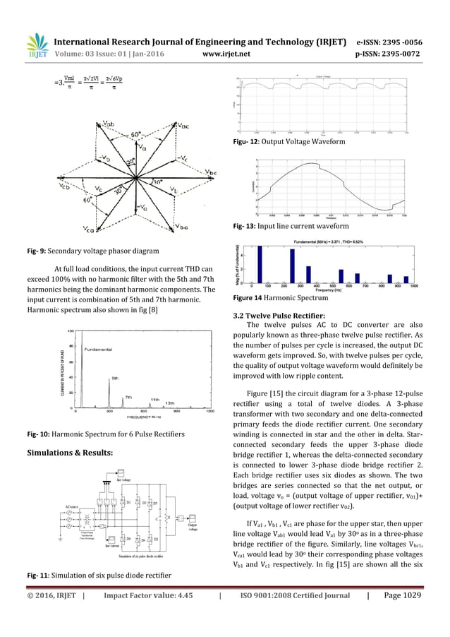 Multi Pulse Rectifier Using Different Phase Shifting Transformers and its THD Comparison for ...
