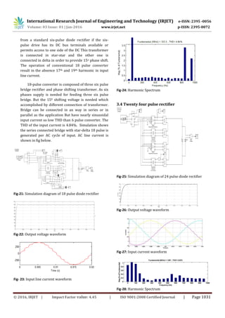 Multi Pulse Rectifier Using Different Phase Shifting Transformers and its THD Comparison for ...