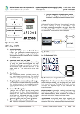 Automatic License Plate Recognition [ALPR]-A Review Paper | PDF
