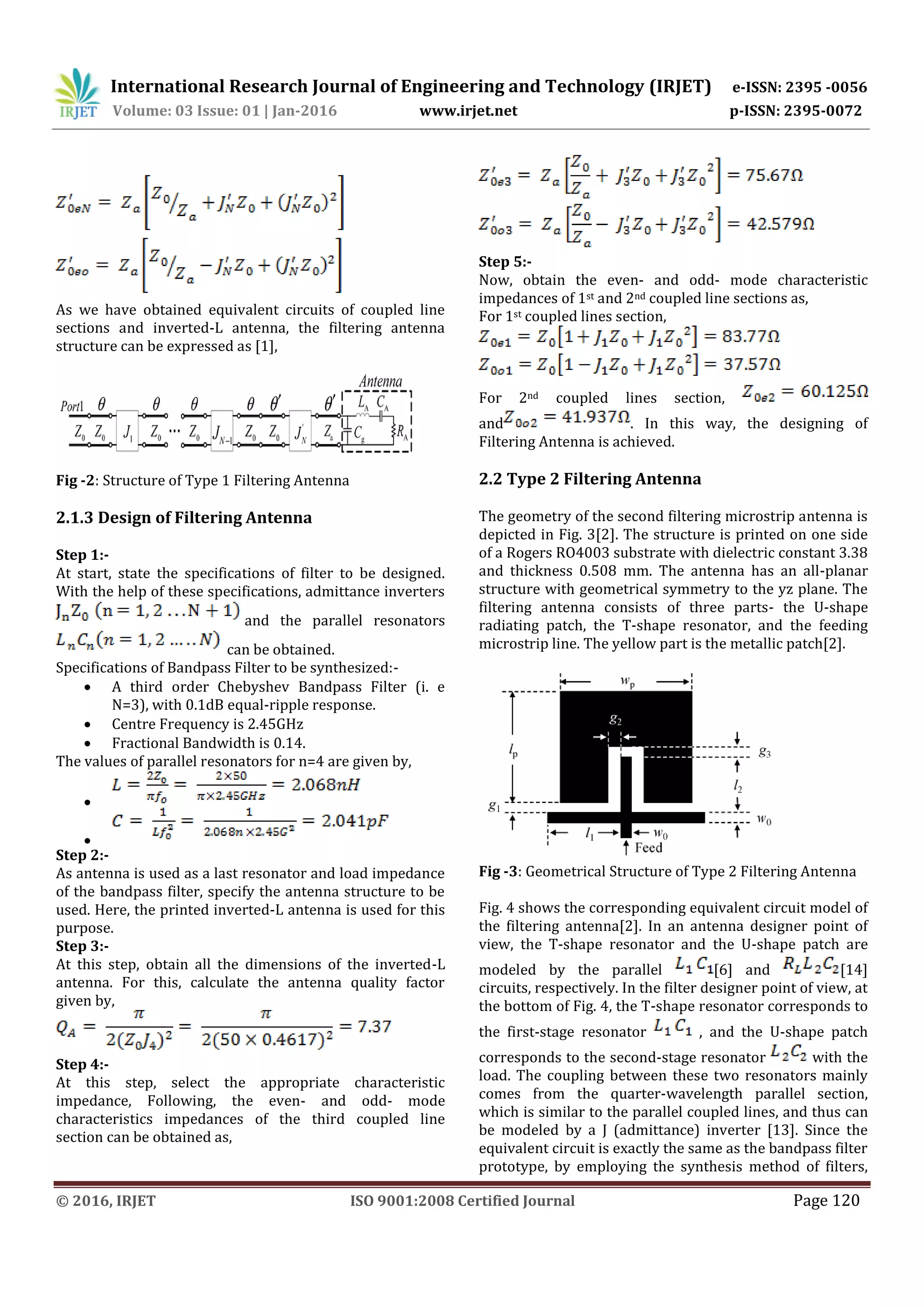 Filtering Antennas: Synthesis and Design | PDF