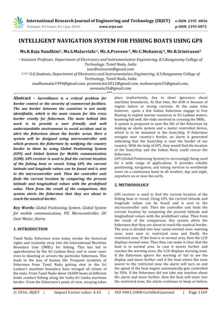 Intelligent Navigation System for Fishing Boats Using GPS | PDF