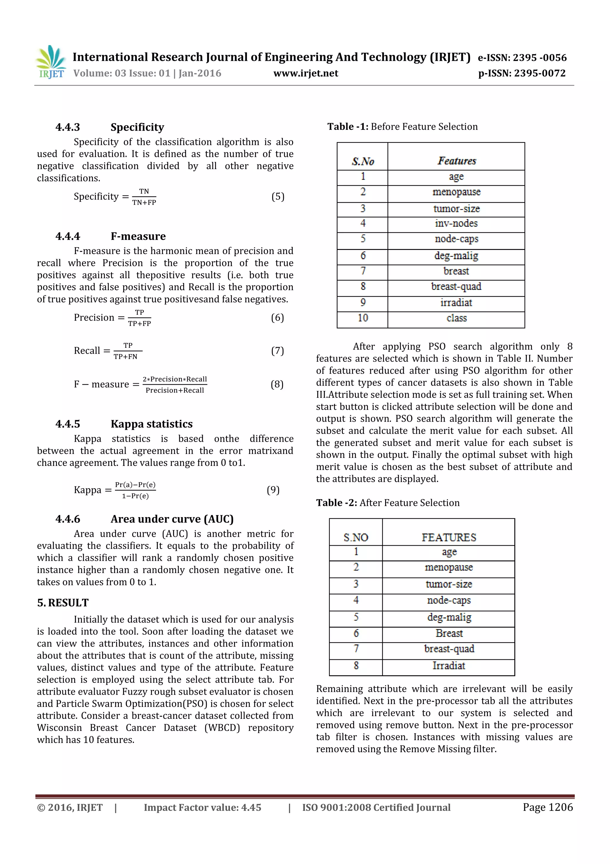 Diagnosis of Cancer using Fuzzy Rough Set Theory | PDF