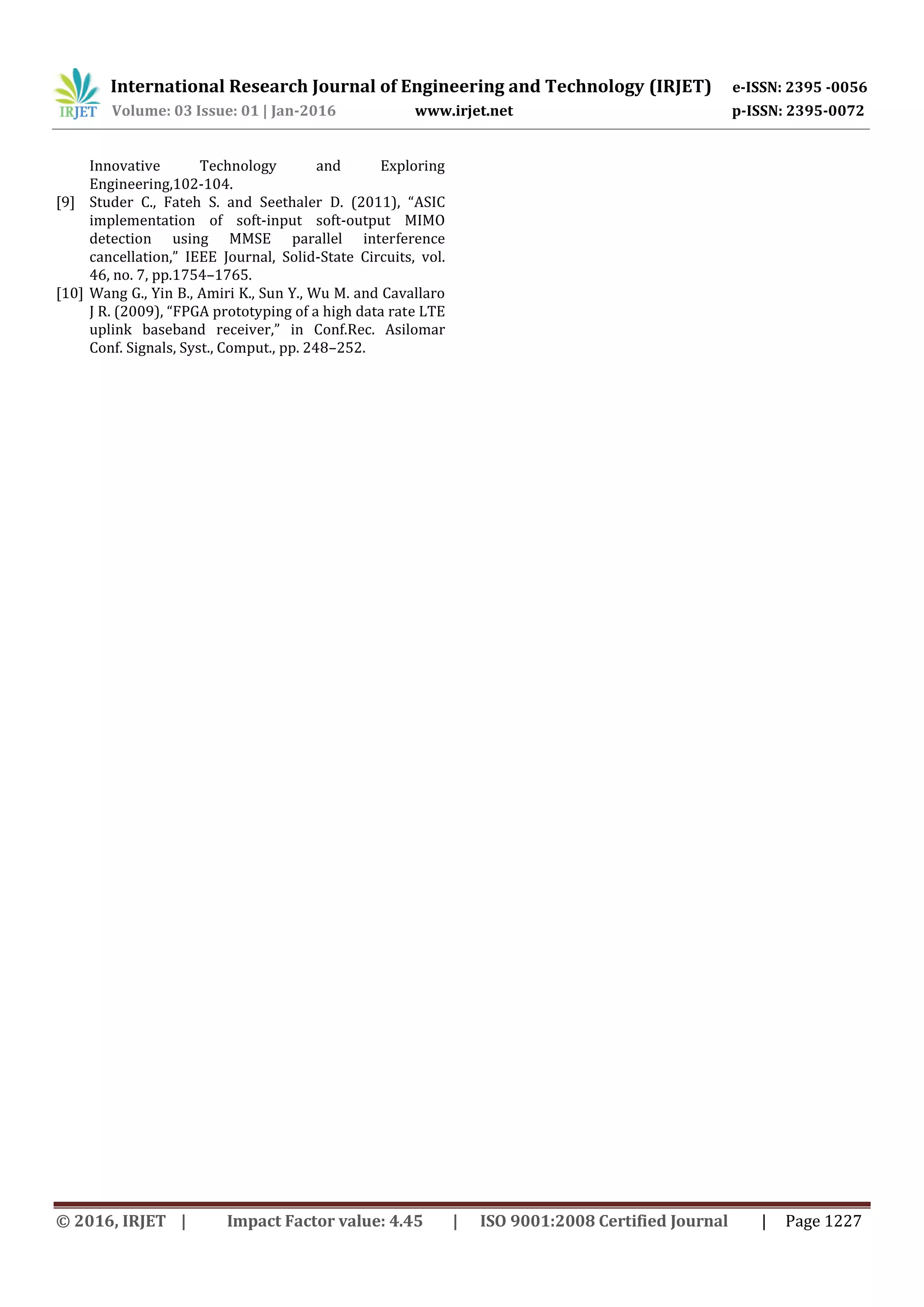 Ber Performance Improvement For 4 X 4 Mimo Single Carrier Fdma System Using Mmse Equalization Pdf