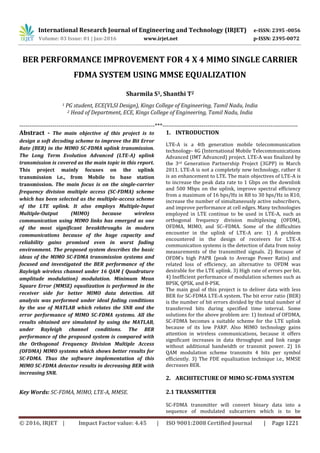 BER Performance Improvement for 4 X 4 MIMO Single Carrier FDMA System ...