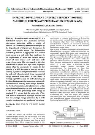 Improved Development of Energy Efficient Routing Algorithm for Privacy Preservation of Sink in ...