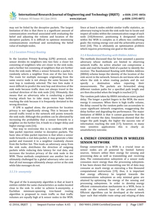 Improved Development of Energy Efficient Routing Algorithm for Privacy Preservation of Sink in ...