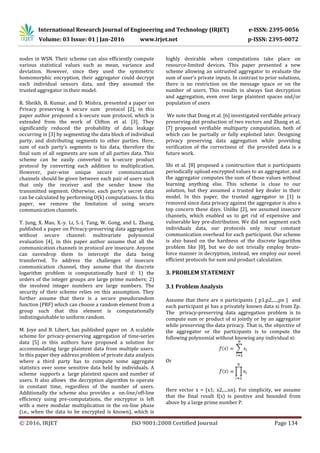 A Survey on Privacy-Preserving Data Aggregation Without Secure Channel | PDF