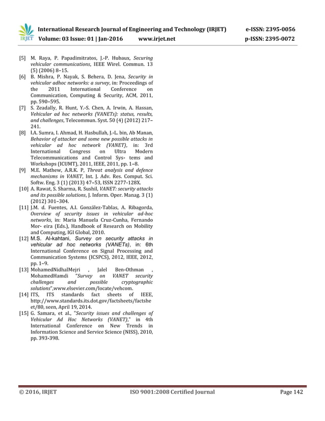 Overview Of Vanet With Its Features And Security Attacks Pdf Computer Networking Computing