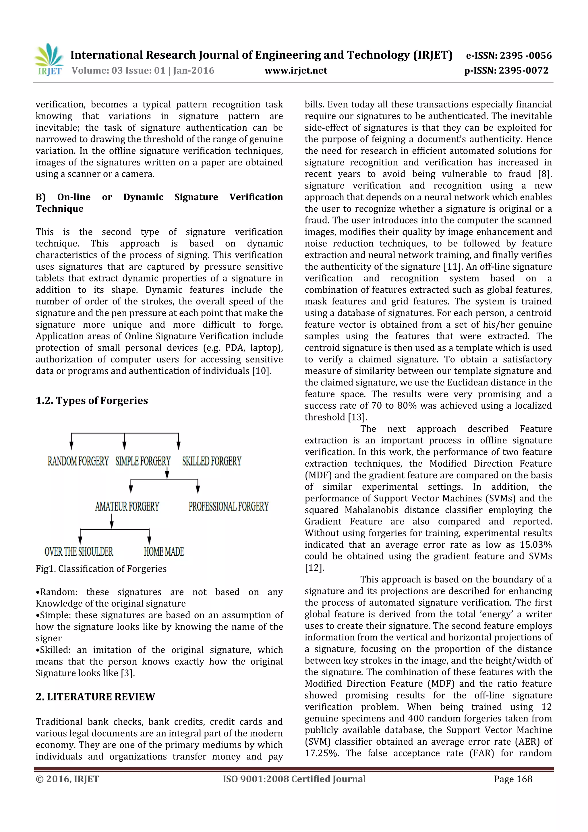 Artificial Intelligence Based Bank Cheque Signature Verification System