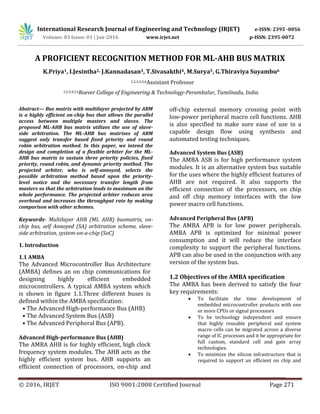 A Proficient Recognition Method for ML-AHB Bus Matrix | PDF | Computing | Technology & Computing