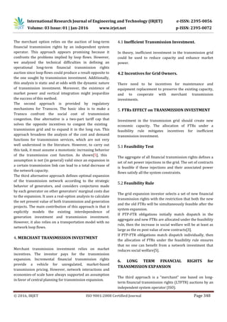 Financial Transmission Right effects on transmission expansion | PDF