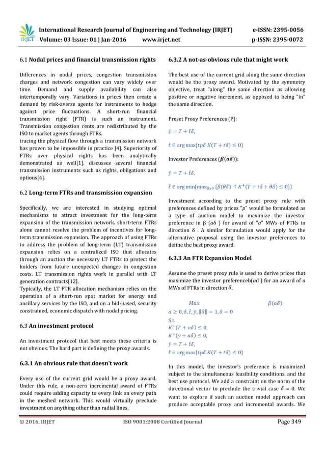Financial Transmission Right effects on transmission expansion | PDF