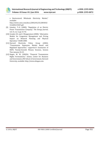 Financial Transmission Right effects on transmission expansion | PDF