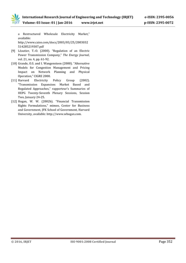 Financial Transmission Right effects on transmission expansion | PDF