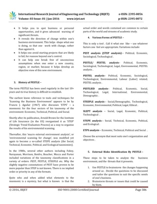 Pestle Technique – A Tool to Identify External Risks in Construction ...