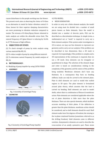 Design & Analysis of Centrifugal Pump Impeller by FEA | PDF