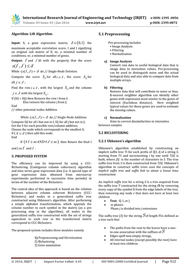 CCC-Bicluster Analysis for Time Series Gene Expression Data | PDF | Biological Sciences | Science