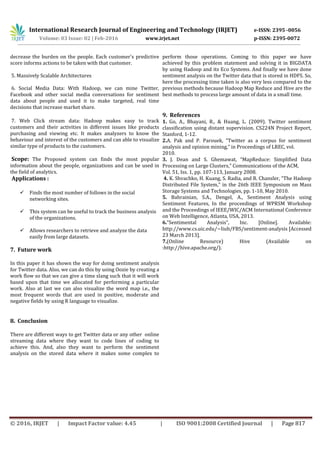 Sentiment Analysis on Twitter Data Using Apache Flume and Hive | PDF