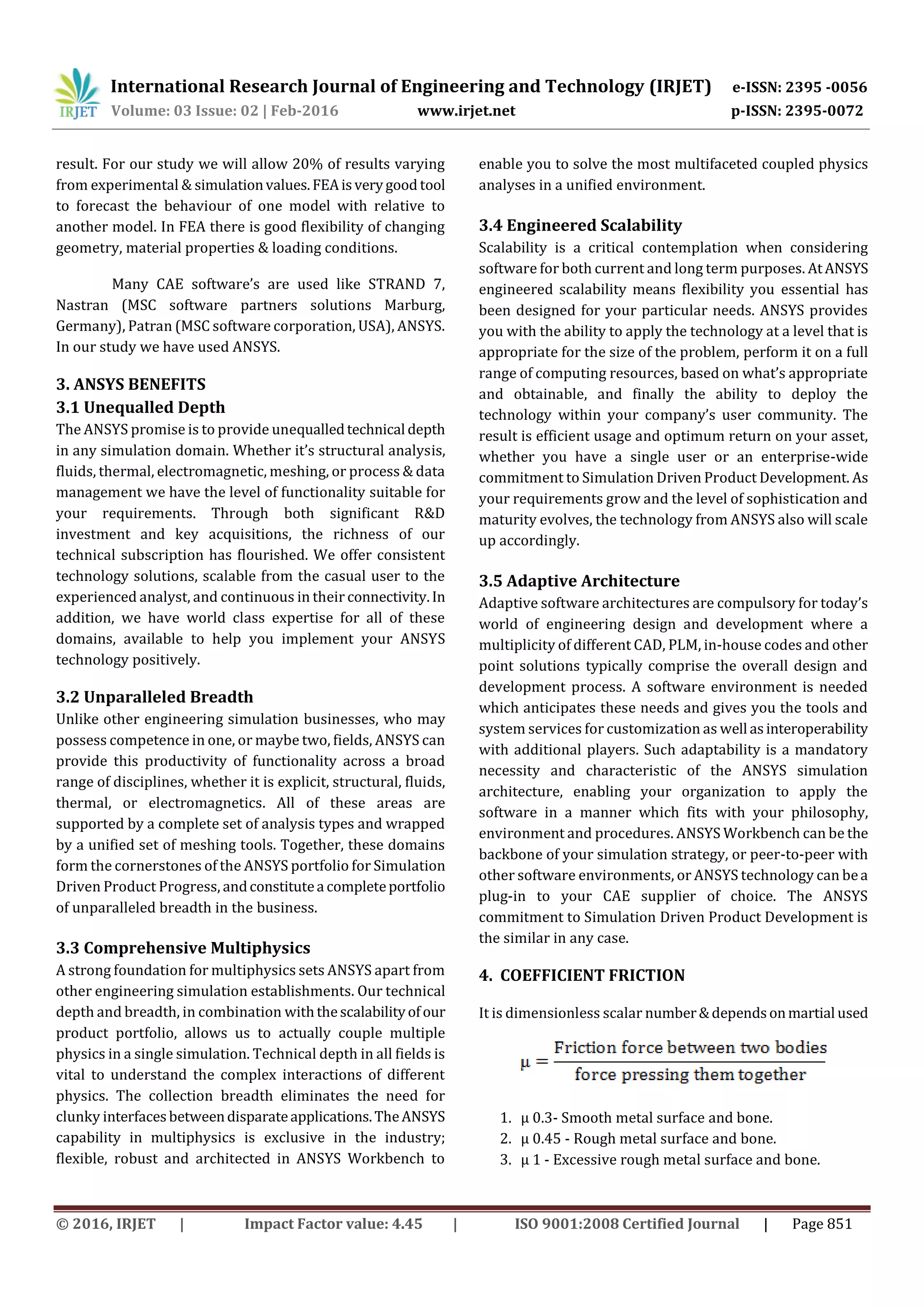 Application of finite element analysis to optimizing dental implant | PDF