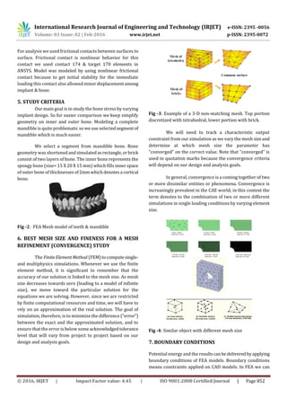 Application of finite element analysis to optimizing dental implant | PDF