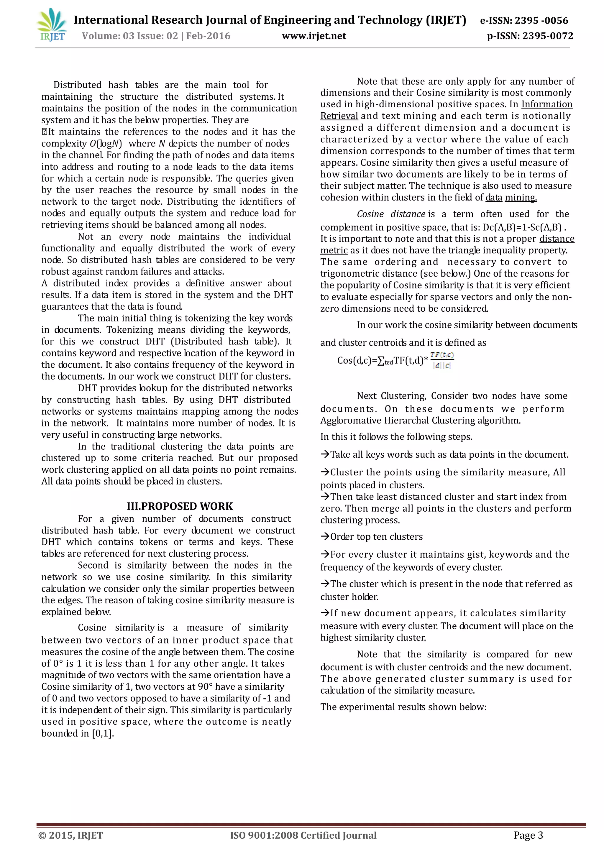 A Competent and Empirical Model of Distributed Clustering | PDF