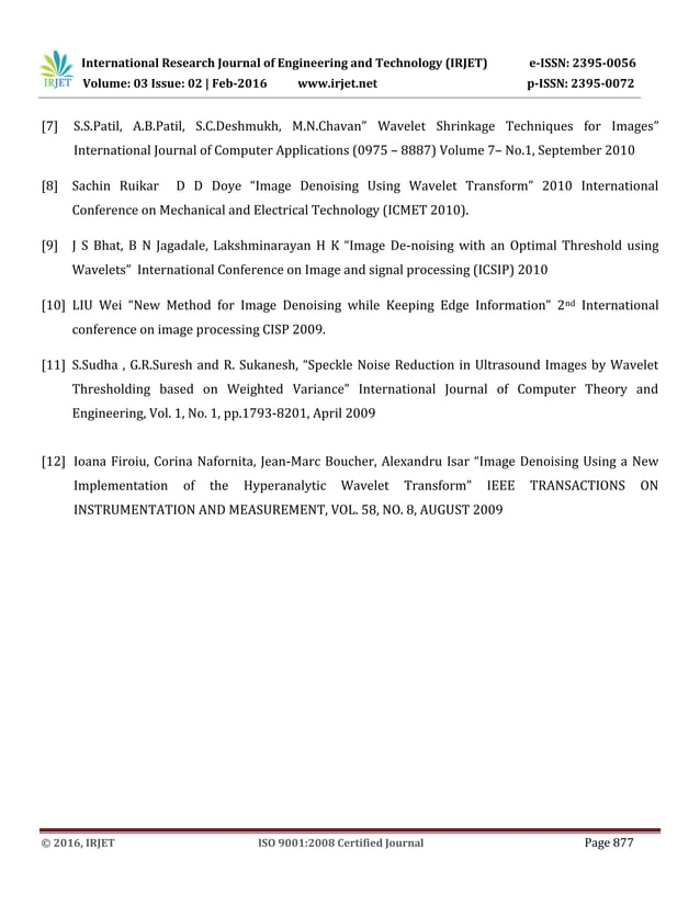 Implementation Of Noise Removal Methods Of Images Using Discrete Wavelet Transform And Filters Pdf