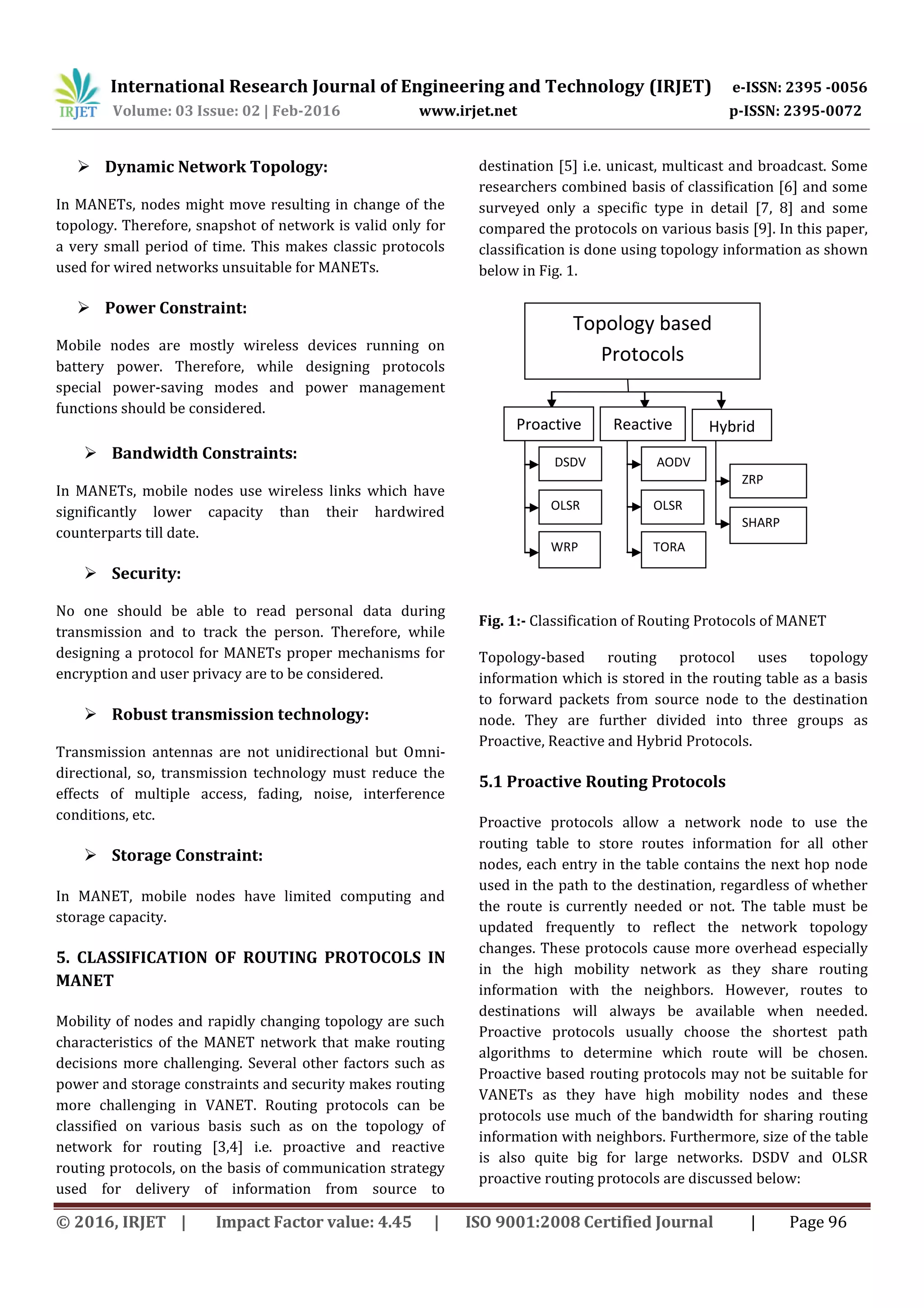 A Literature Survey of MANET | PDF