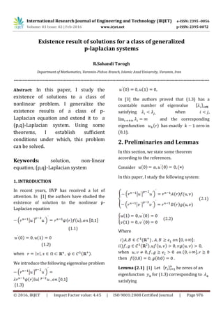 Existence result of solutions for a class of generalized p-laplacian systems | PDF | Physics ...