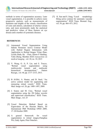 Retinal Vessel Segmentation using Infinite Perimeter Active Contour with Hybrid Information ...