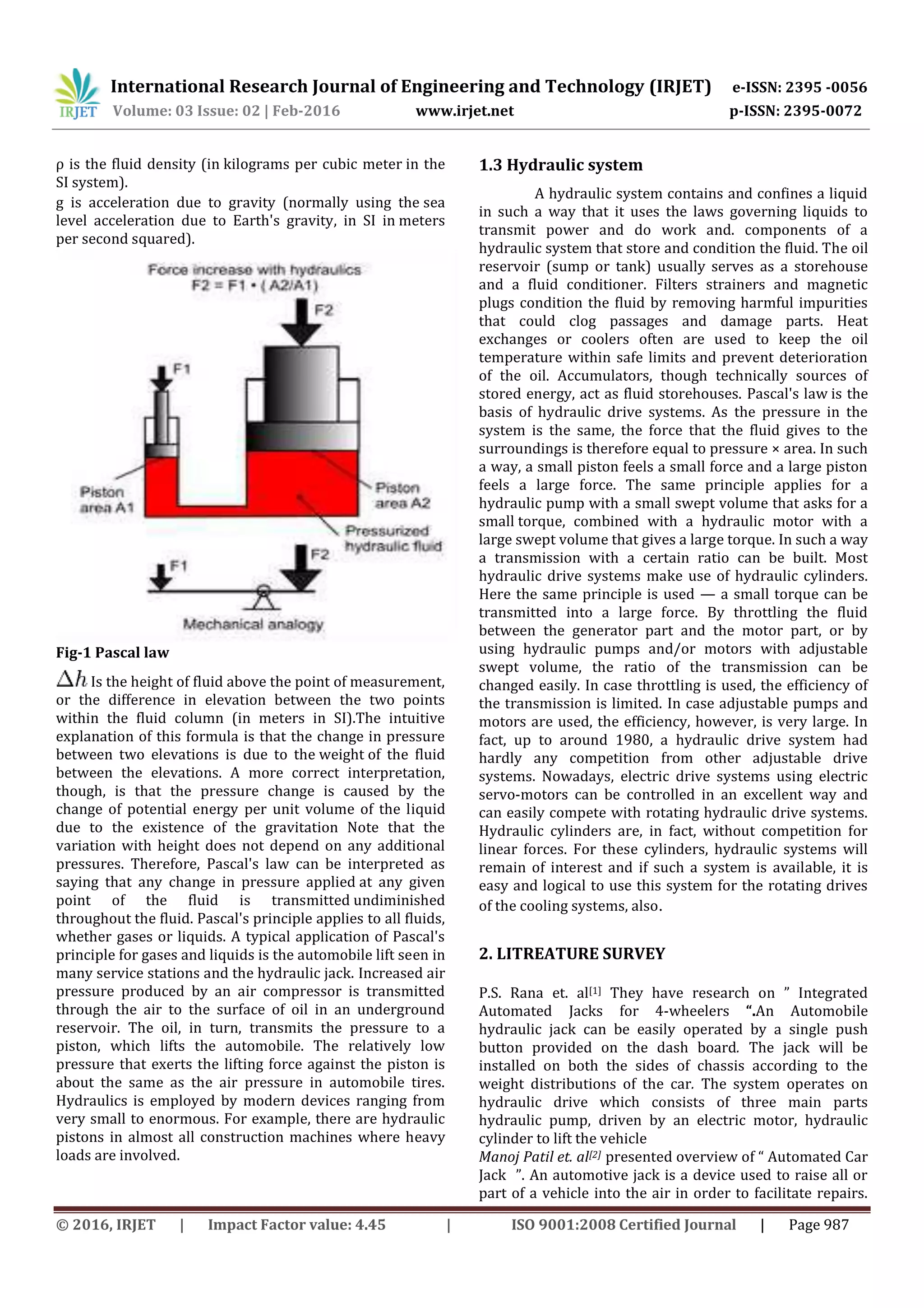 Fabrication of Electro Hydraulic Jack | PDF