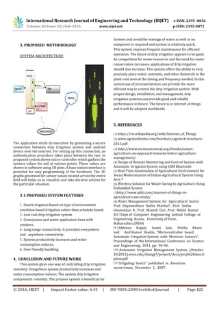 A Survey on Smart DRIP Irrigation System | PDF