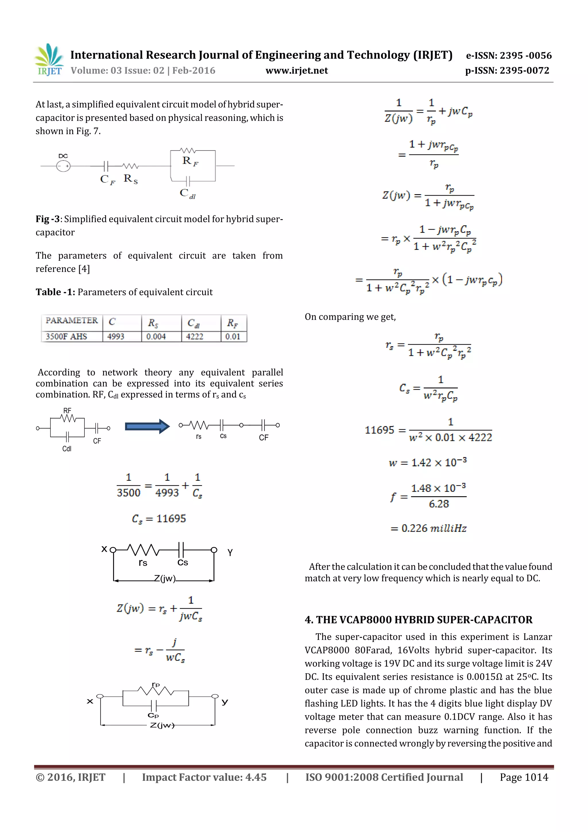 Study of Hybrid Super-capacitor | PDF