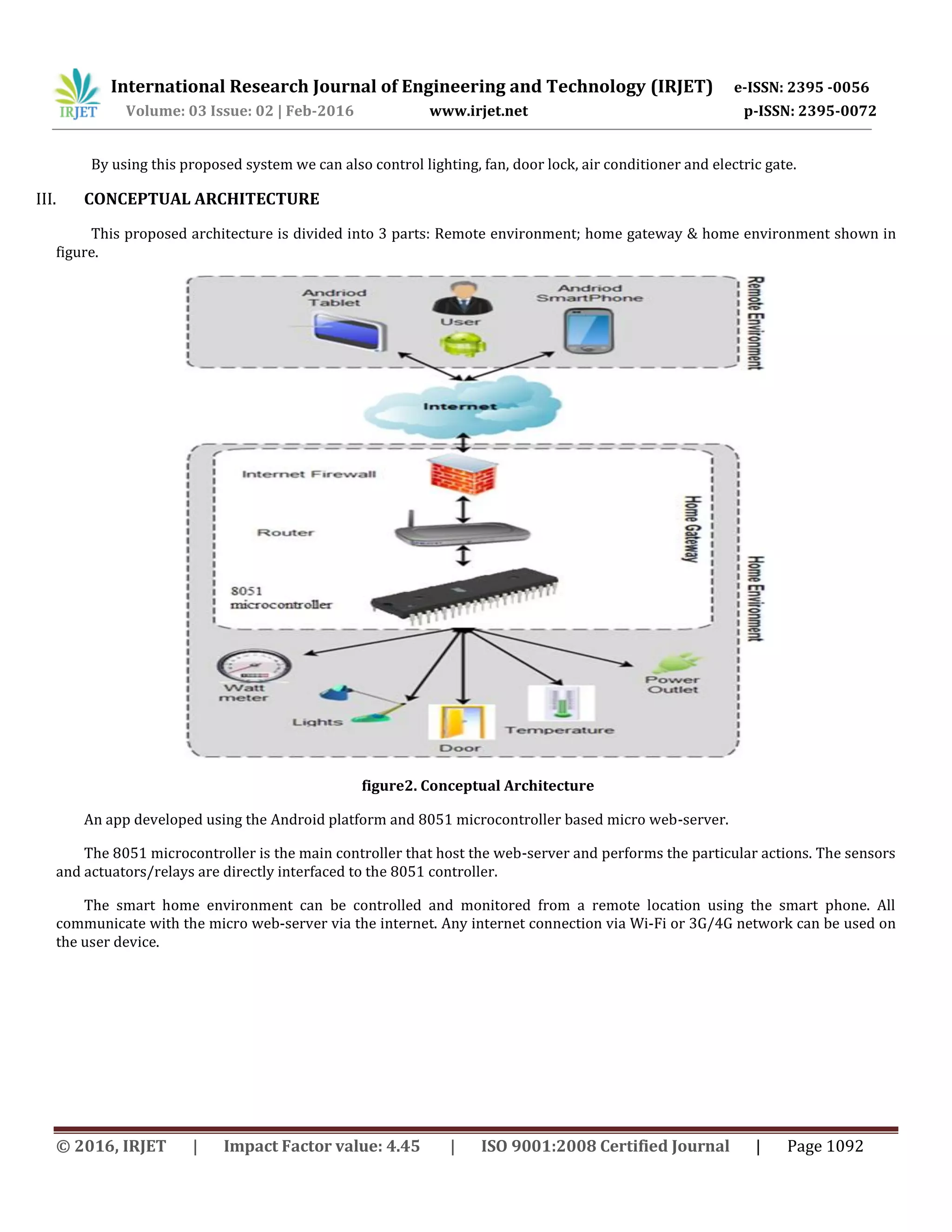 Ubiquitous Home Control and Monitoring System Using Internet of Things | PDF | Home Security ...