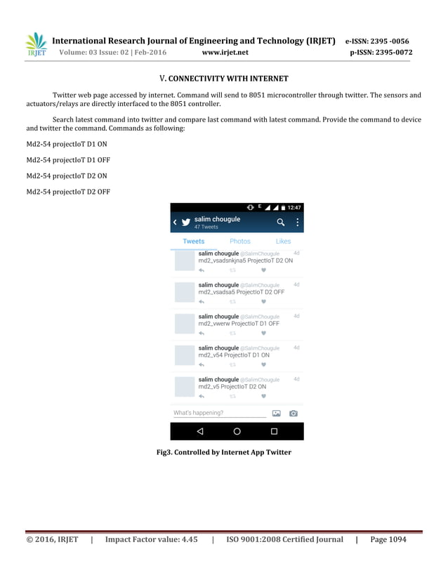 Ubiquitous Home Control and Monitoring System Using Internet of Things | PDF