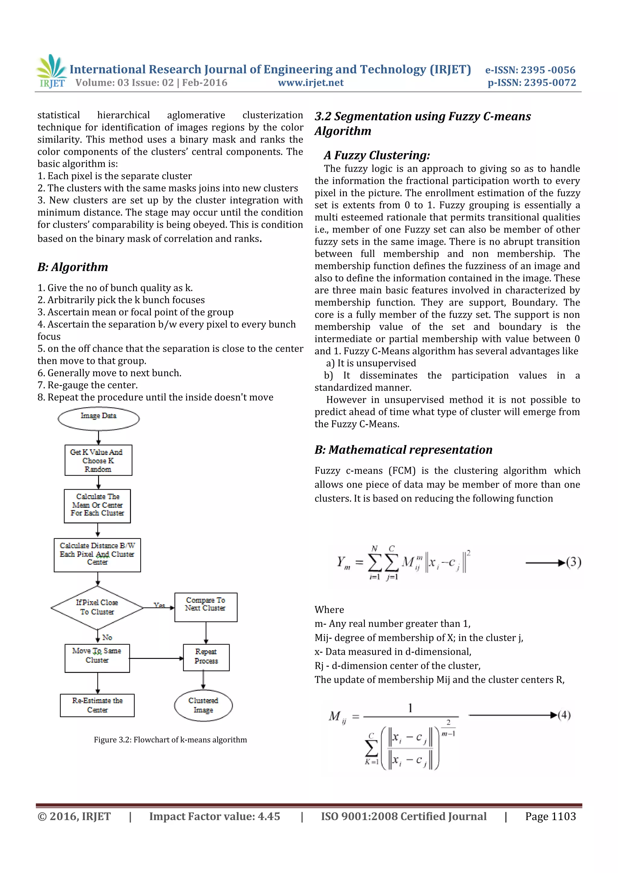 K Mean And Fuzzy Clustering Algorithm Predicated Brain Tumor Segmentation And Area Estimation Pdf 