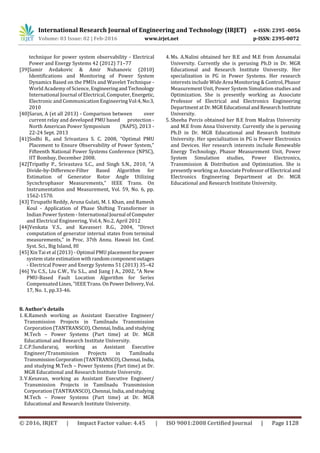 Wide Area Monitoring, Protection and Control (WAMPAC) Application in ...