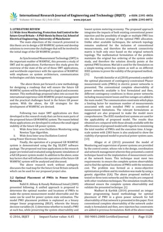 Wide Area Monitoring, Protection and Control (WAMPAC) Application in Transmission Grid-A ...