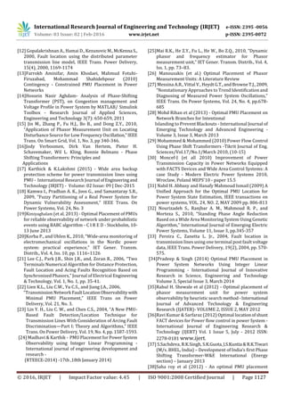 Wide Area Monitoring, Protection and Control (WAMPAC) Application in ...