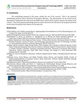 Exploring the Efficiency of the Program using OOAD Metrics | PDF | Programming Languages | Computing