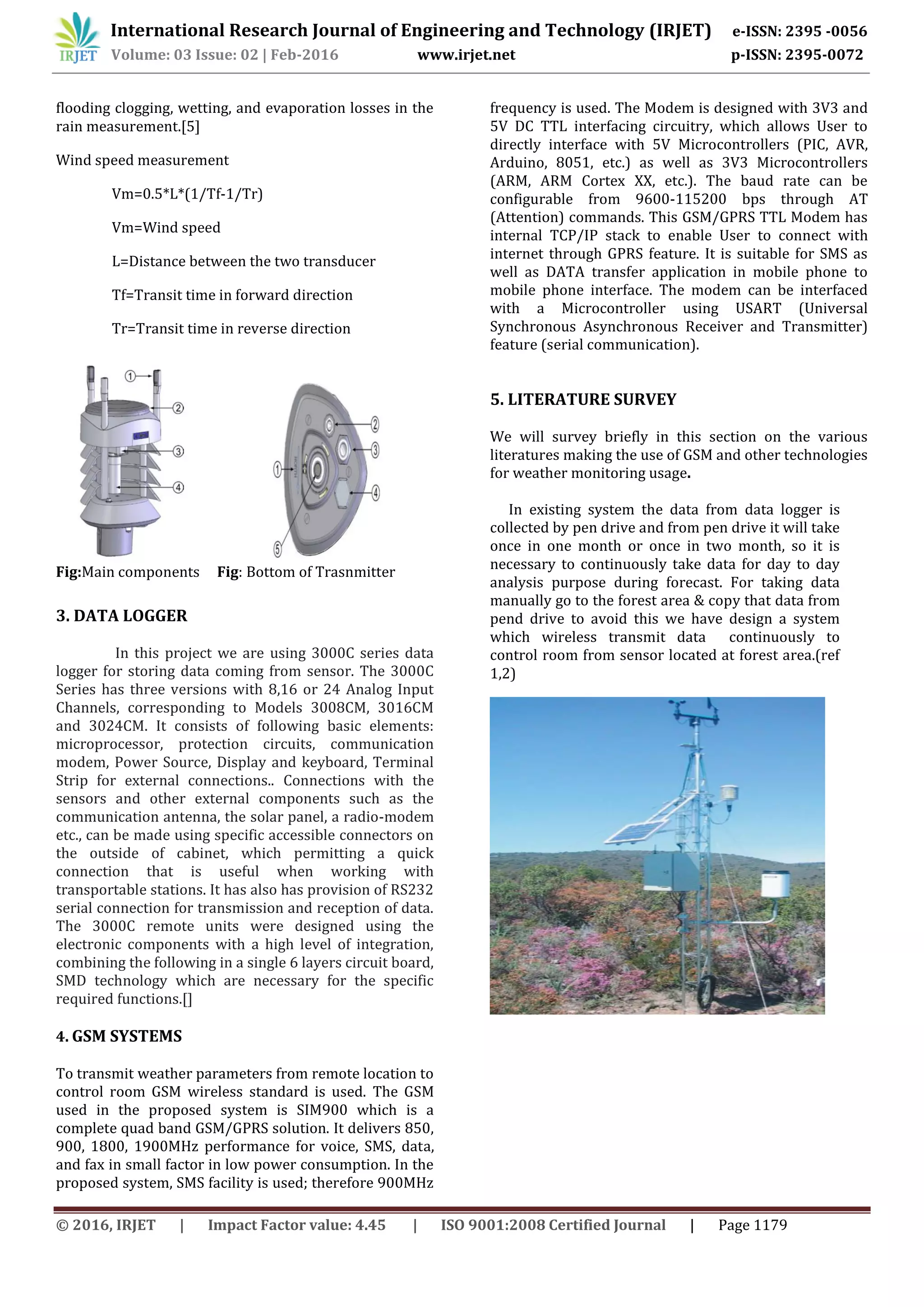 Real Time Data Transmission for Weather Monitoring System | PDF