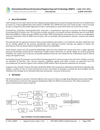 A web based approach: Acronym Definition Extraction | PDF