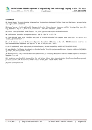 A web based approach: Acronym Definition Extraction | PDF