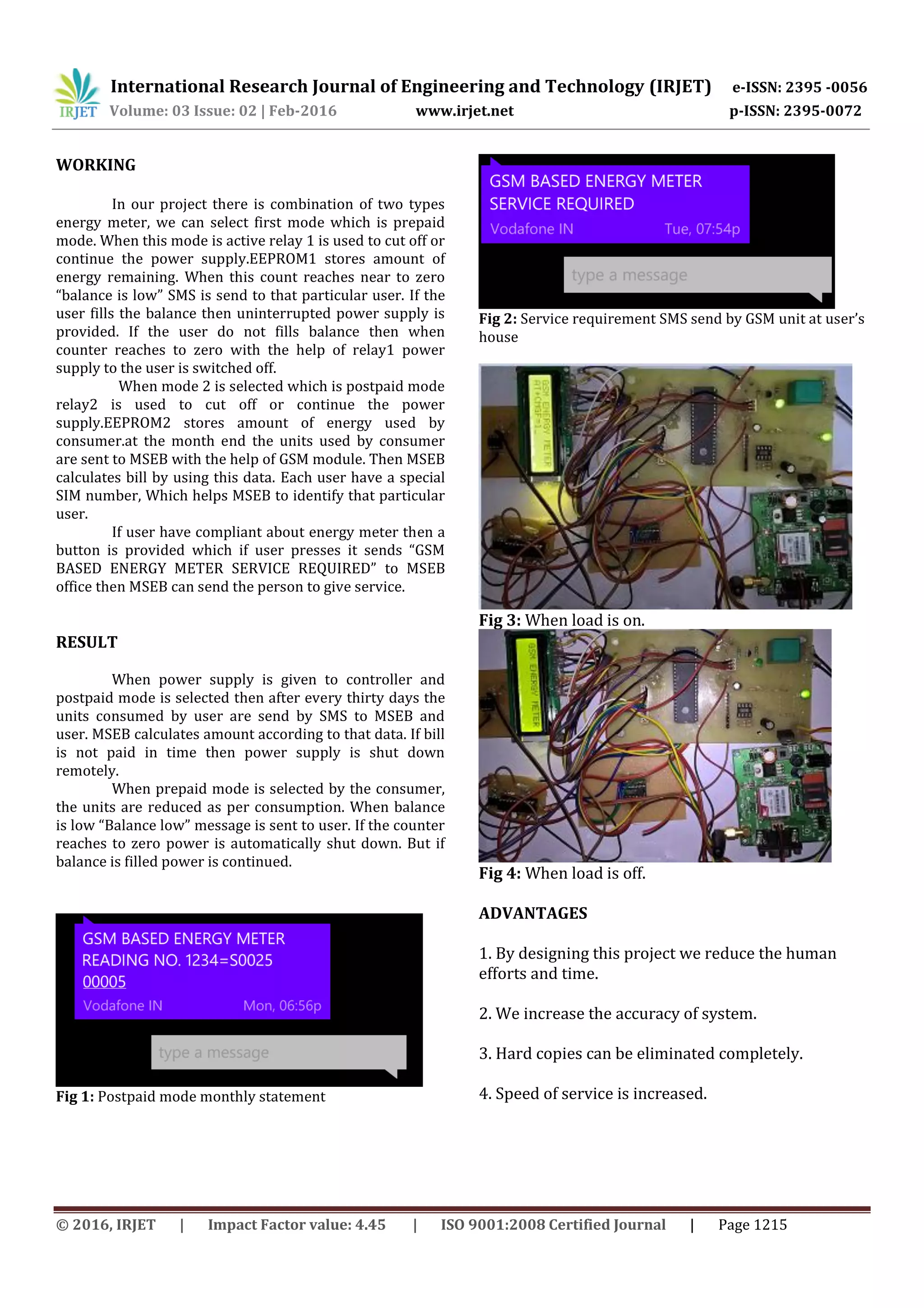 Prepaid and Postpaid Energy Meter for Billing System Using ...